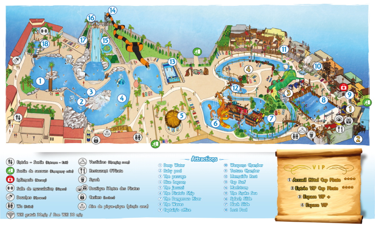 First water park in Europe: Pirates World in Cap d'Agde